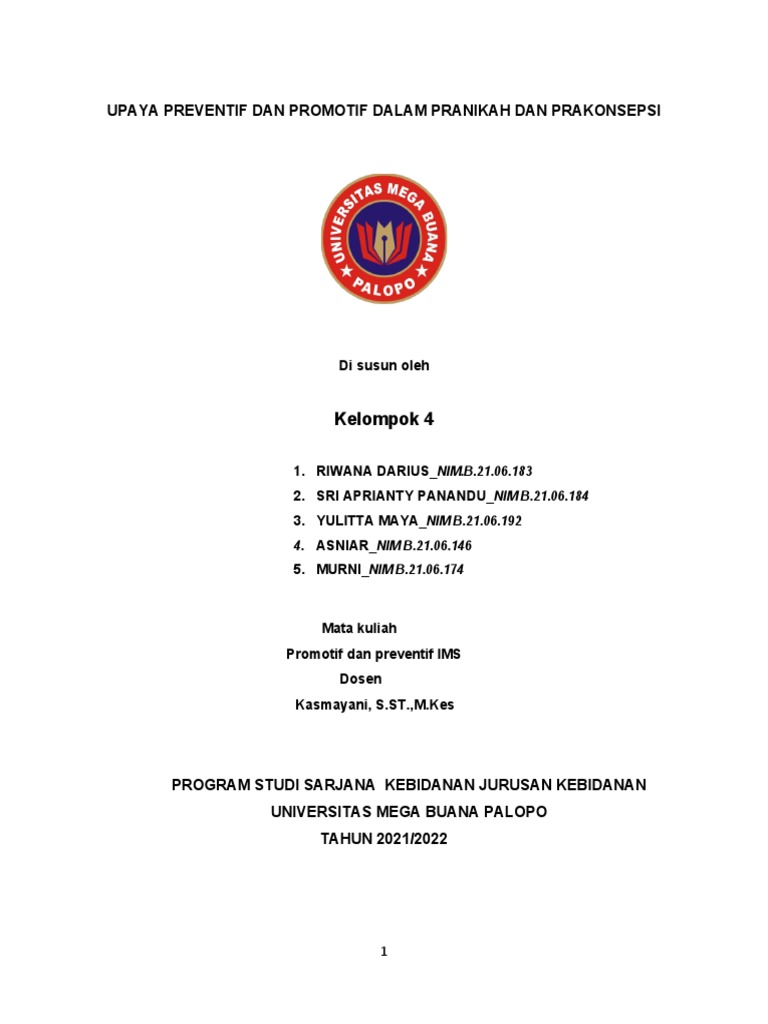 Upaya Promotif dan Preventif Pranikah | PDF | Pengembangan Diri