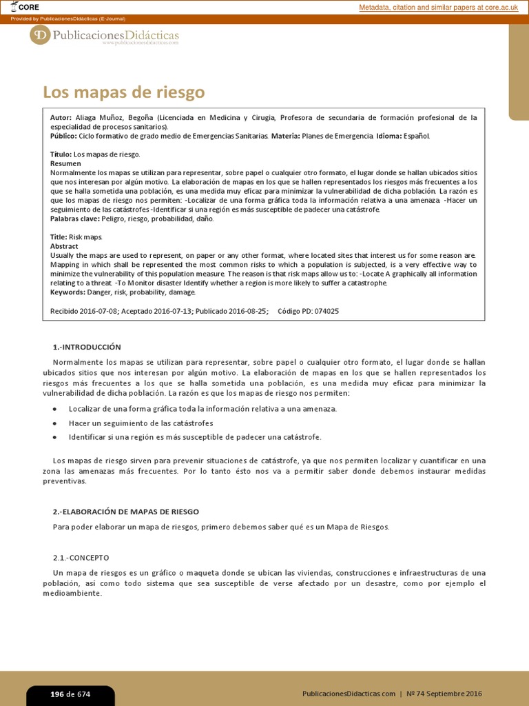Los Mapas de Riesgo | PDF | Mapa | Cartografía