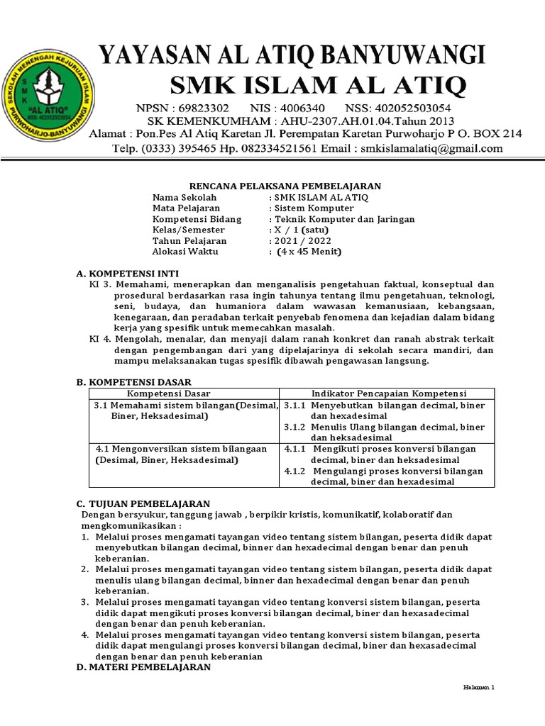 Sistem Komputer 2020 | PDF