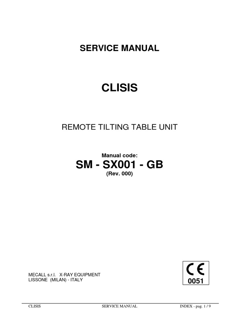 CLISISINDEX | PDF | Switch | X Ray