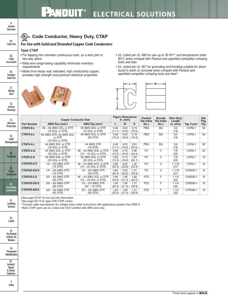 Conector Tipo C Panduit | Download Free PDF | Electrical Wiring ...