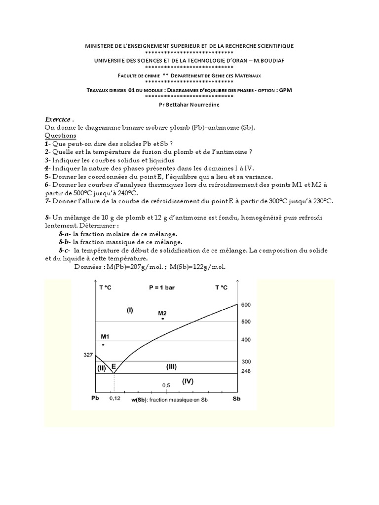 Fiche Td2 Corrigee | PDF | Solidification | Mécanique statistique
