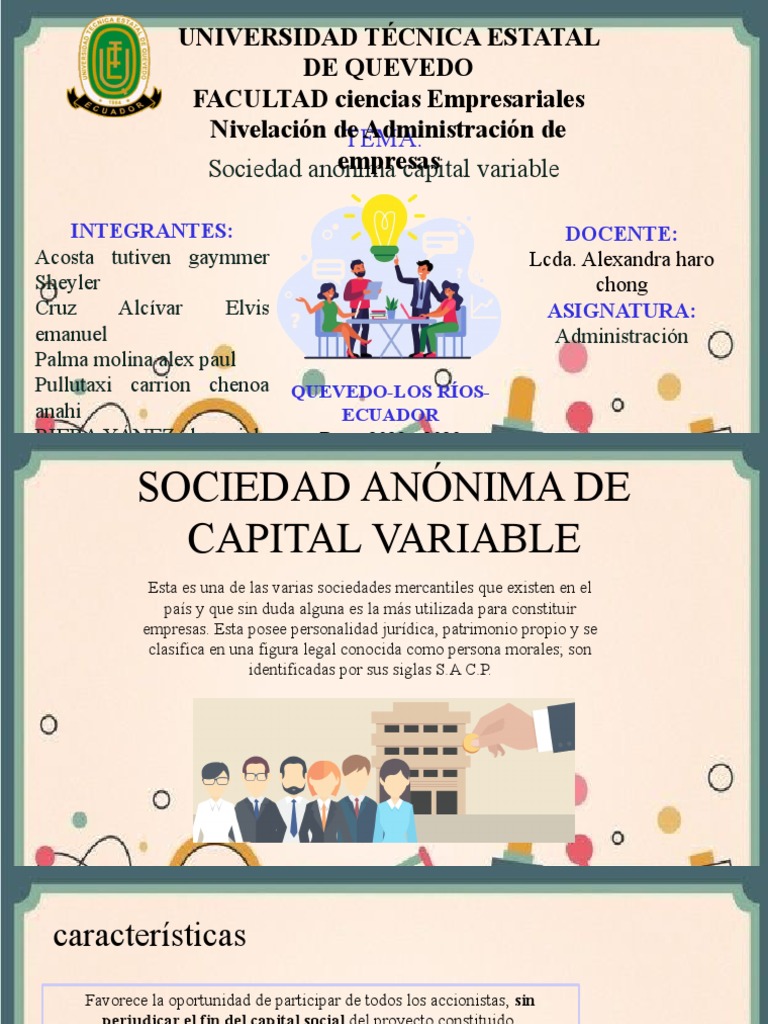 Sociedad Anonima Capital Variable | PDF