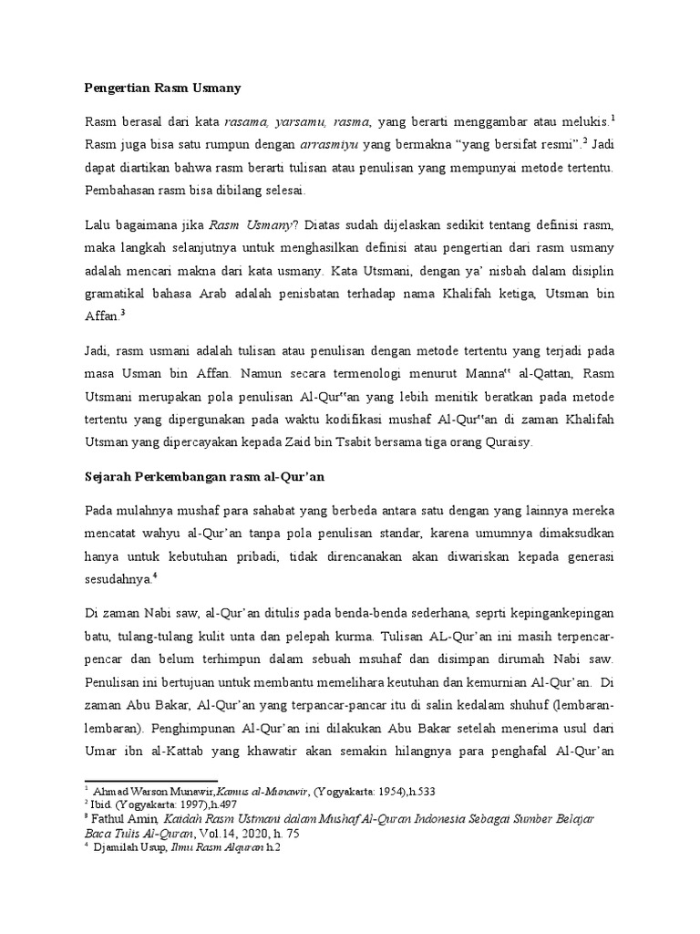 Materi Makalah Rasm Usmani | PDF