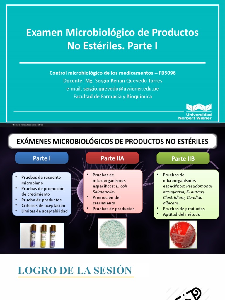 Clase 10 - 2020-II - Examen Microbiológico de Productos No Estériles I | PDF | Microbiología ...