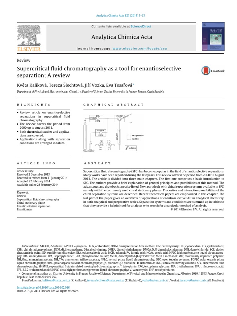 Supercritical Fluid Chromatography | PDF | Chromatography | High ...