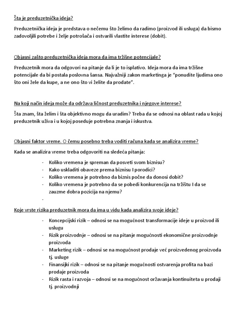 Preduzetnistvo | PDF