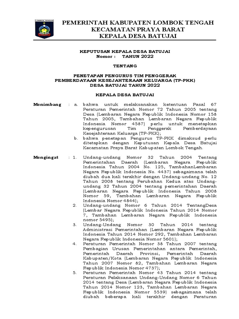 SK - TP PKK 2022 | PDF