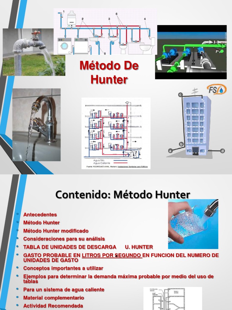 Método de Hunter para Instalaciones Sanitarias | PDF | Litro | Volumen