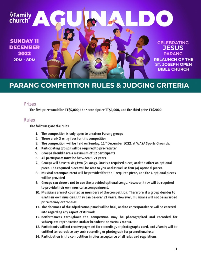 Parang Competition Rules | PDF
