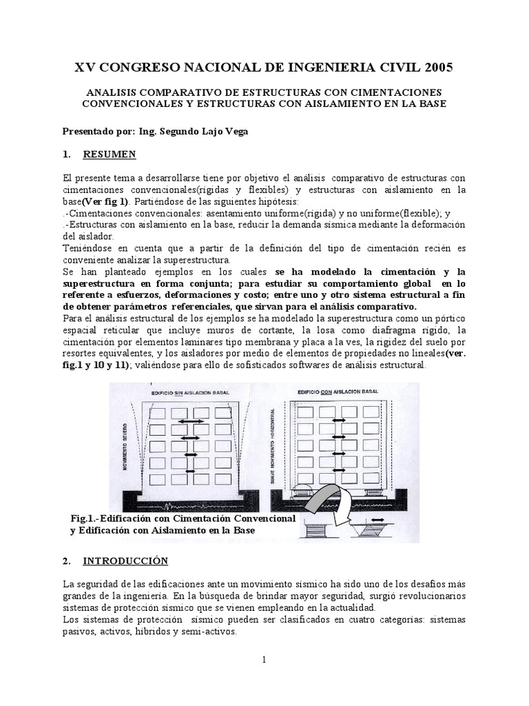 XV CONEIC Aislamiento | PDF | Fundación (Ingeniería) | Rigidez