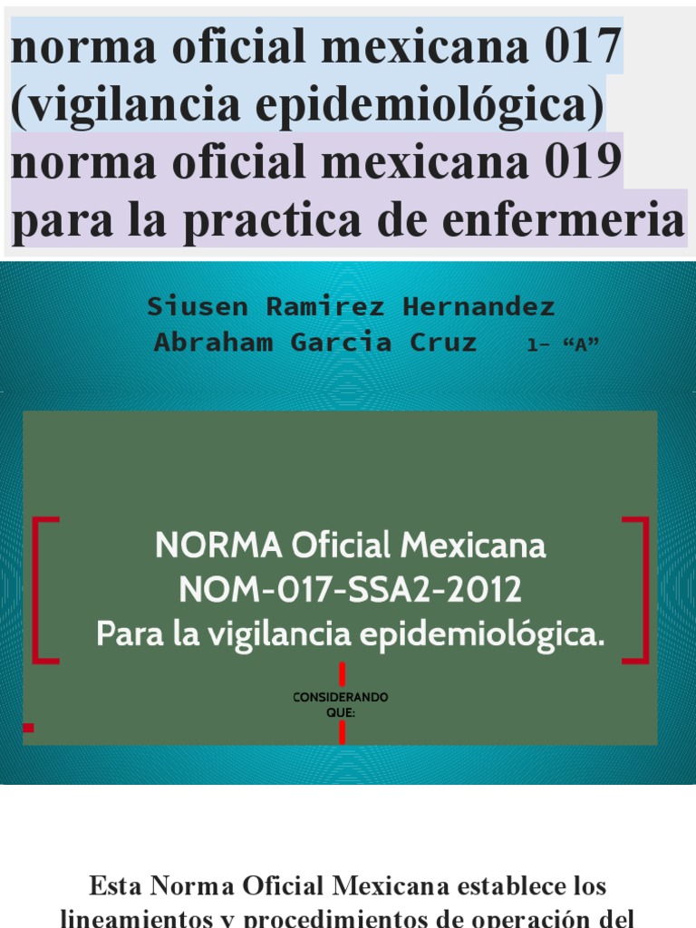 Norma Oficial | PDF | Enfermería | Vigilancia