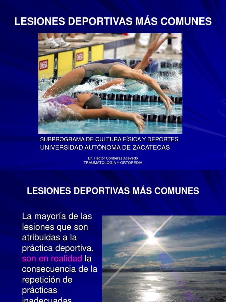 Lesiones Deportivas | PDF | Traumatologia | Enfermedades y trastornos humanos