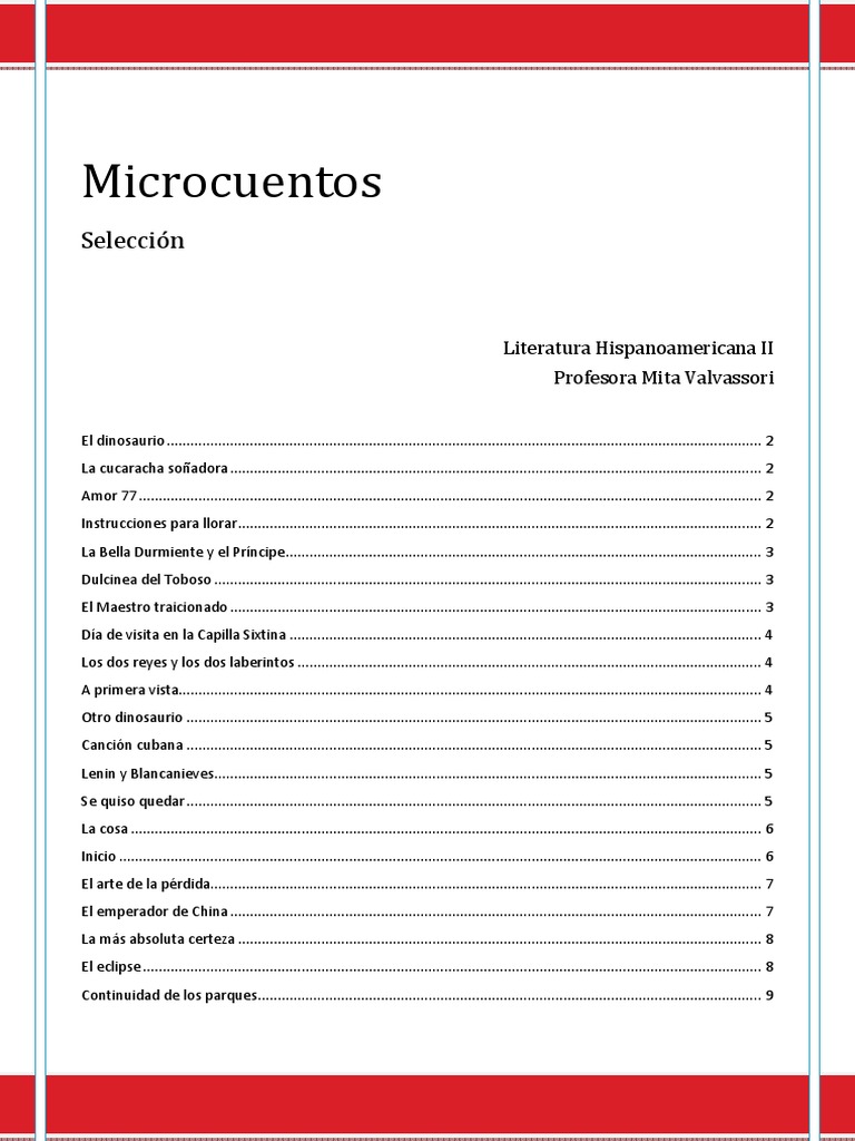 10 Microcuentos | Descargar gratis PDF | Don Quijote