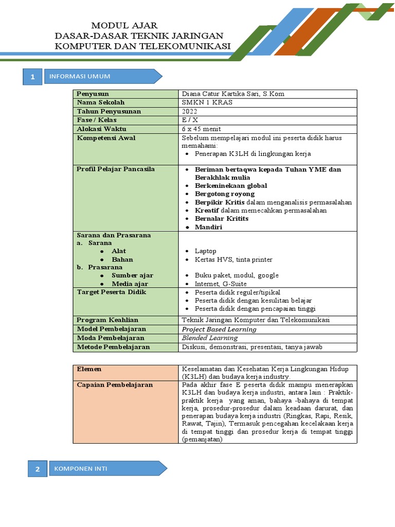 Modul Ajar TKJ Elemen 5 | PDF