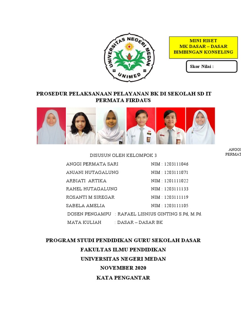 Mini Riset Kelompok 3 - PGSD (C) - Dasar - Dasar Bk-2 | PDF