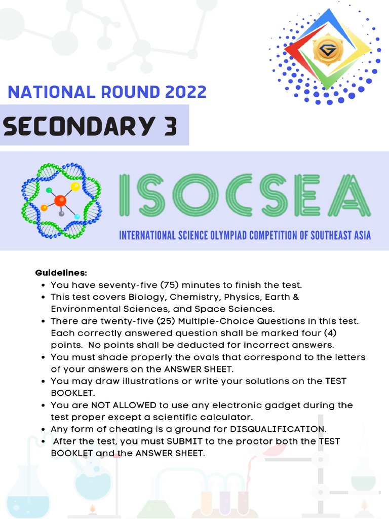 Secondary 3 Sample Test | PDF | Saturn | Stars