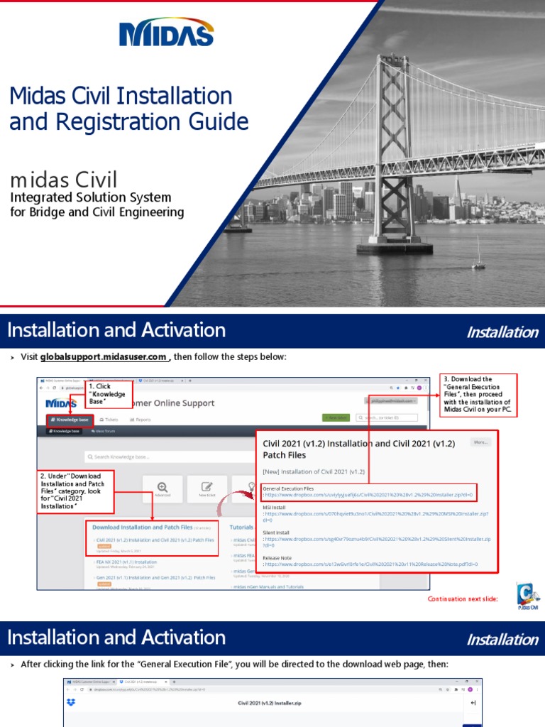 Midas Civil installation and Registration guide | PDF | Installation ...