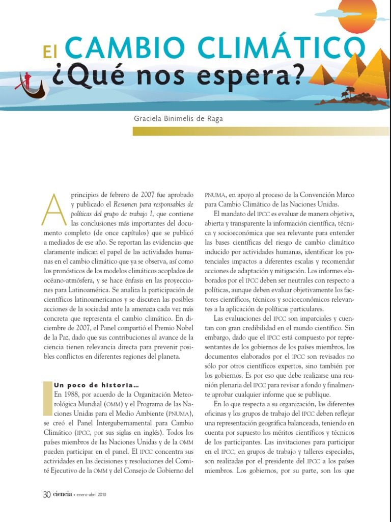 Causas y efectos del cambio climático | PDF | Grupo Intergubernamental ...