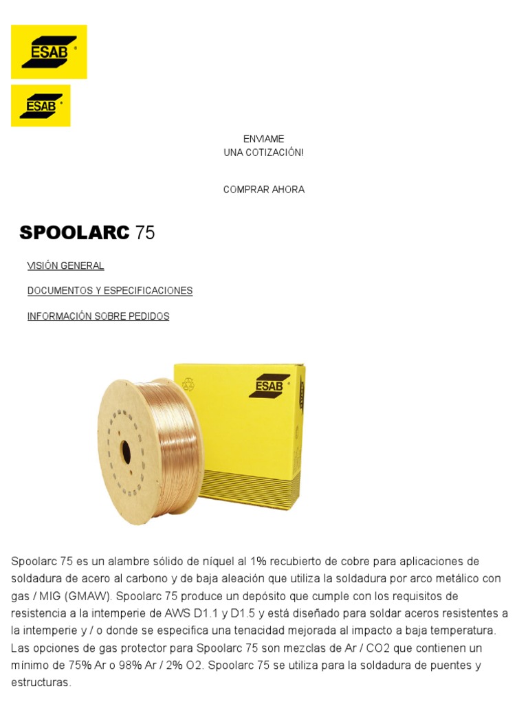 Spoolarc 75-1 | PDF
