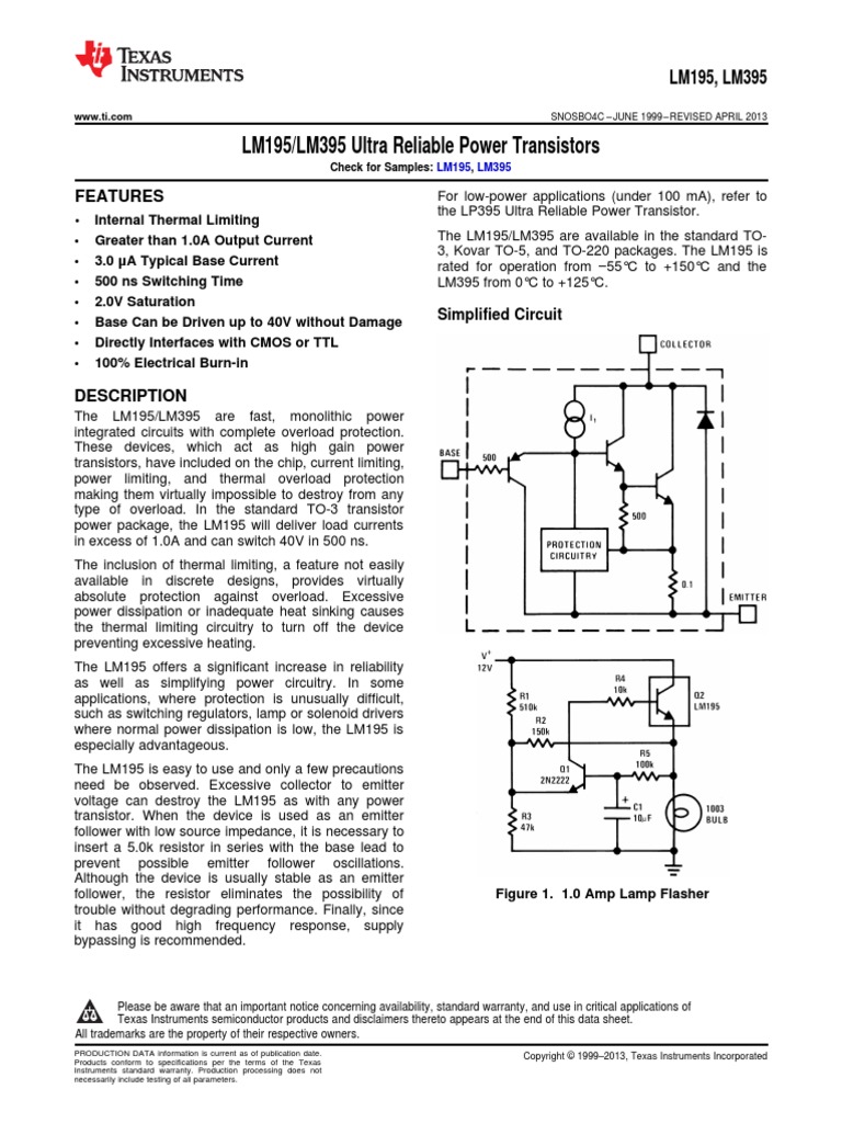LM 395 | PDF | Electromagnetism | Computer Engineering