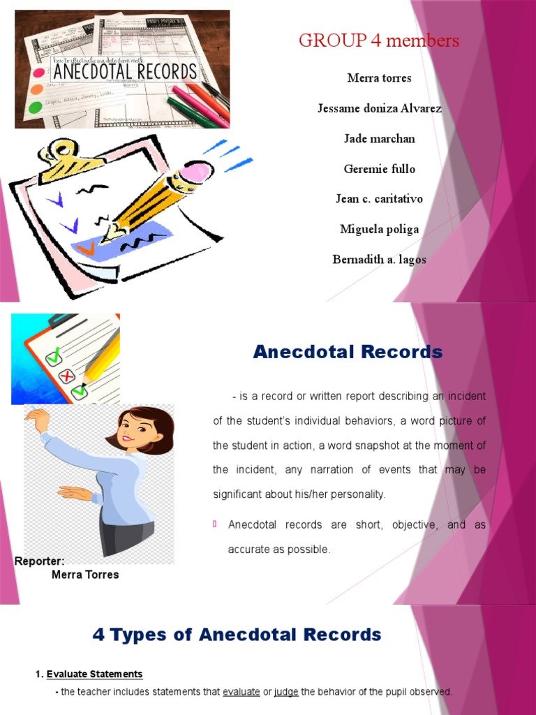 Understanding Anecdotal Records in Education | PDF | Attitude ...