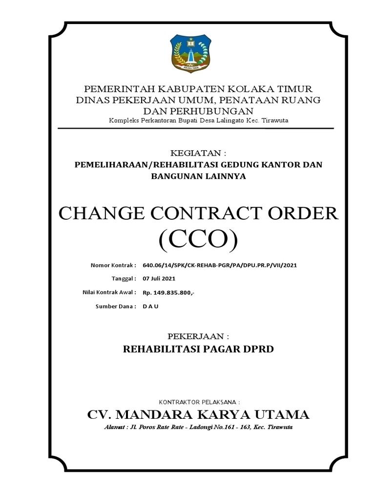 02-Permohonan CCo+Justifikasi | PDF
