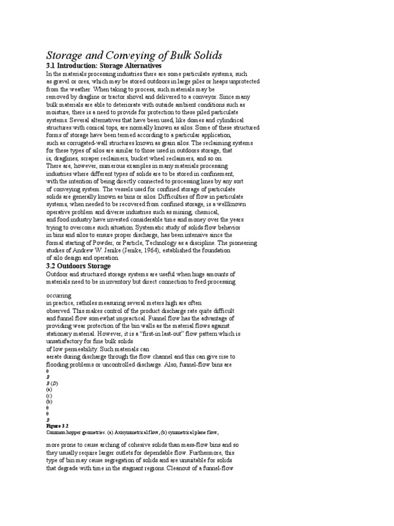 Storage and Conveying of Bulk Solids | PDF | Fluid Mechanics | Friction