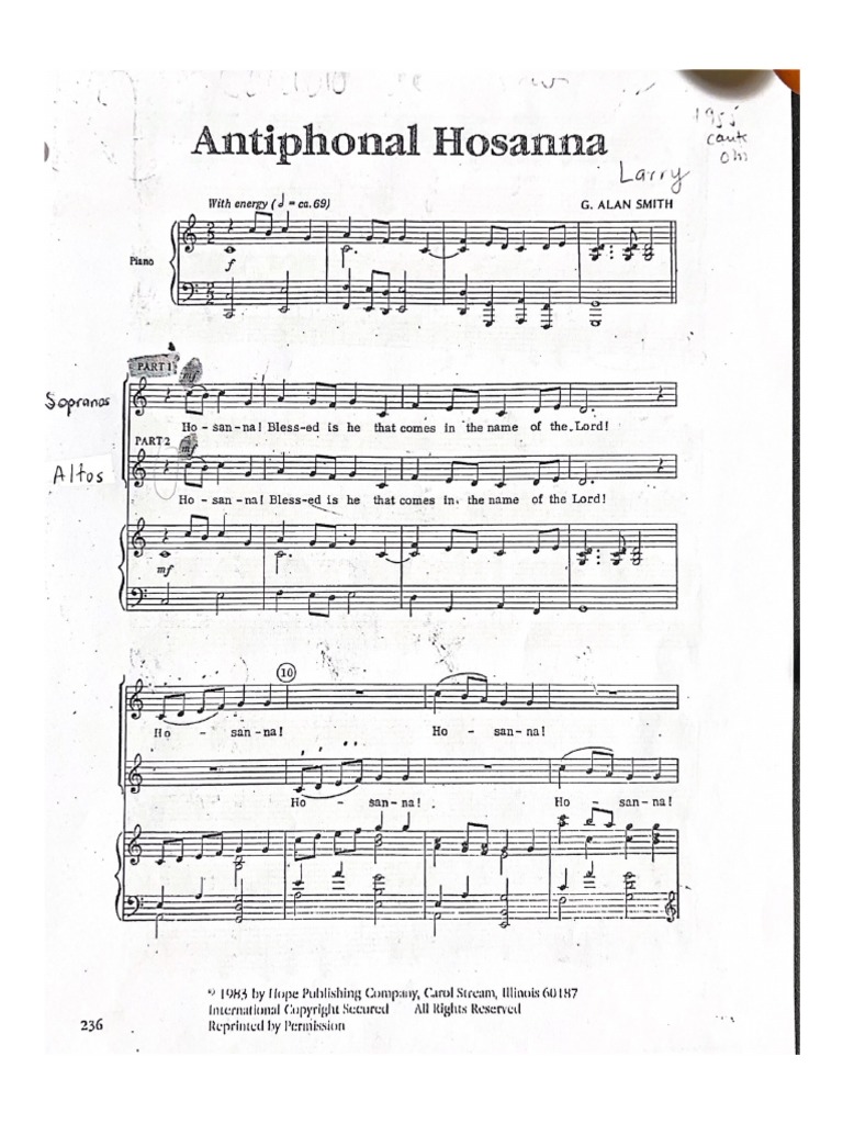 Antiphonal Hosanna | PDF