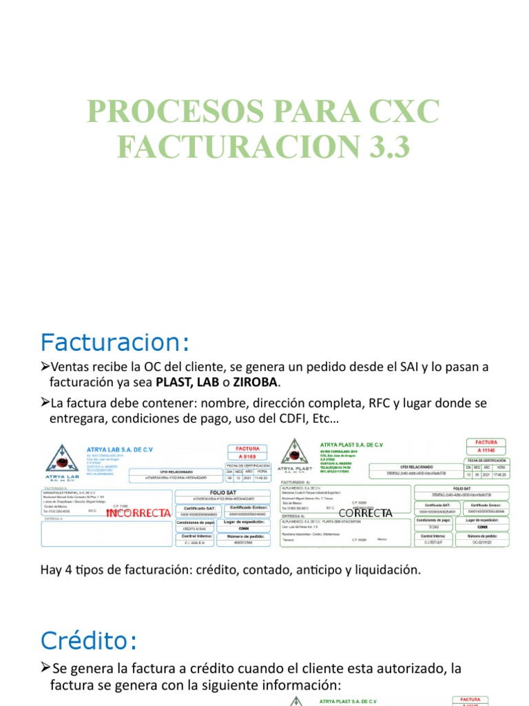 Procesos para CXC Facturacion 3.3 | PDF | Factura