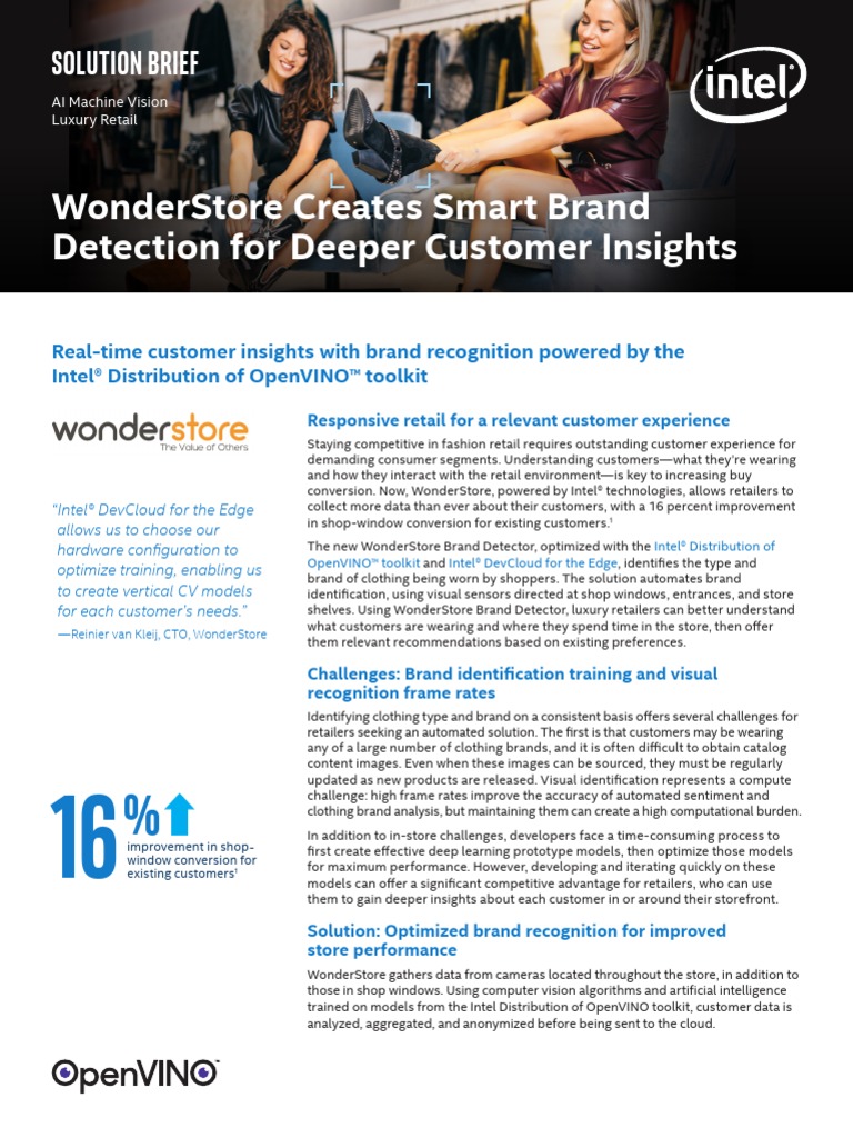 Wonderstore Smart Brand Detection Solution Brief | PDF | Retail | Brand