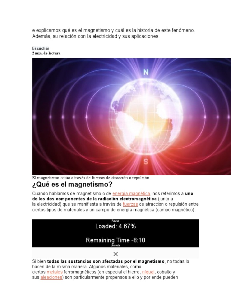 Magnetismo: Historia y Aplicaciones | PDF | Magnetismo | Imán