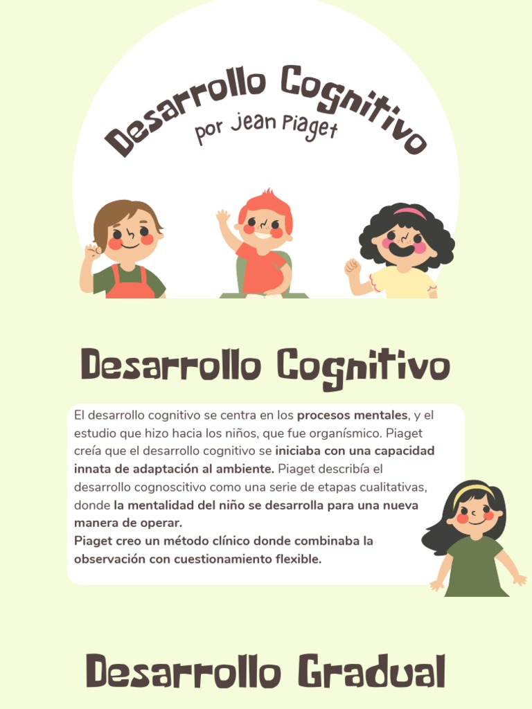 Desarrollo Cognitivo Con Piaget | PDF | Pensamiento | Desarrollo cognitivo