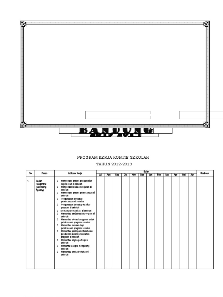 Program Kerja Komite | PDF