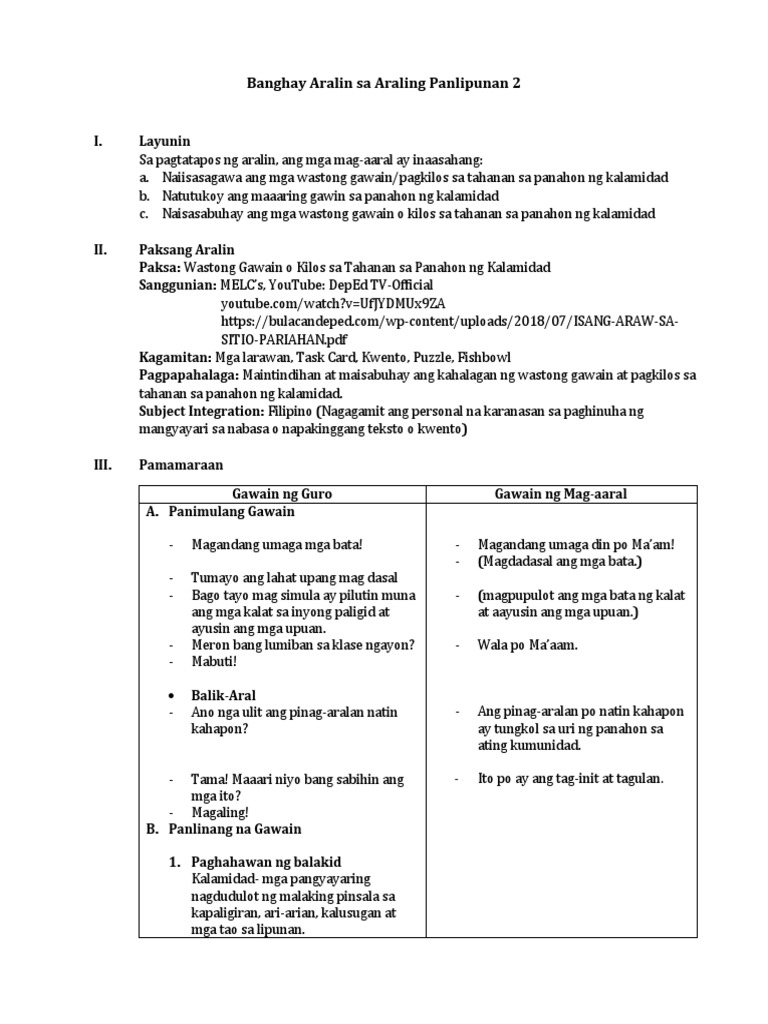Lesson Plan in A.P | PDF
