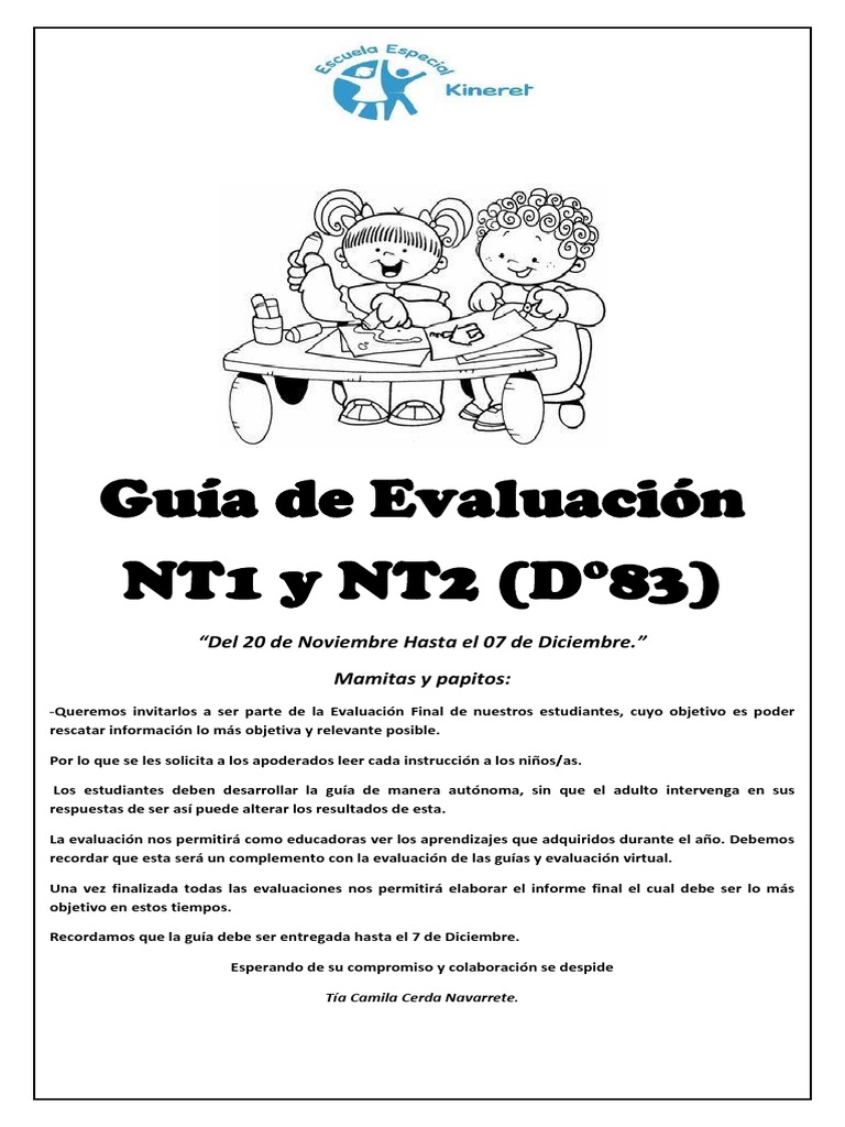 Evaluación Final NT1 y NT2 | PDF | Comunicación | Cognición