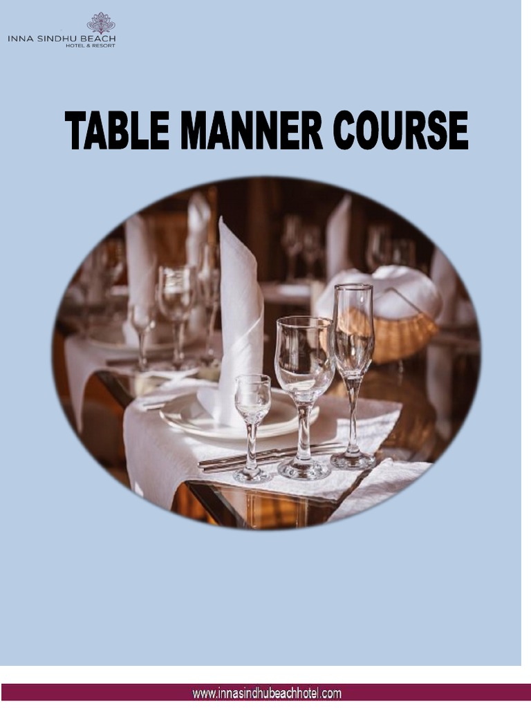 Buku Table Manner Inna Sindhu | PDF | Memasak, Makanan, & Anggur ...