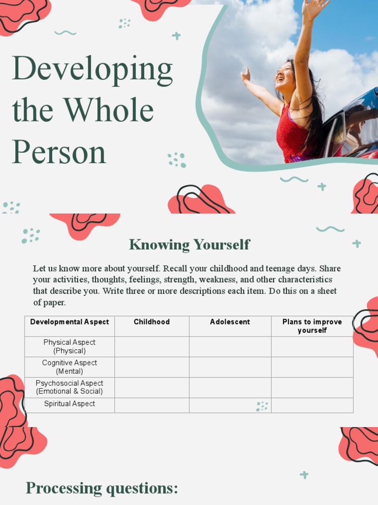 Lesson 3 Developing The Whole Person | PDF | Adolescence | Feeling
