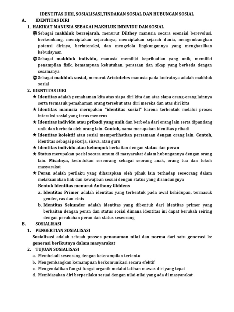 Bahan Ajar Identitas Diri | PDF