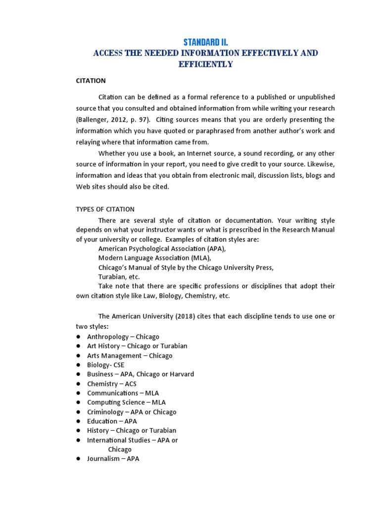 Lesson 4 D. Citation | PDF | Citation | American Psychological Association