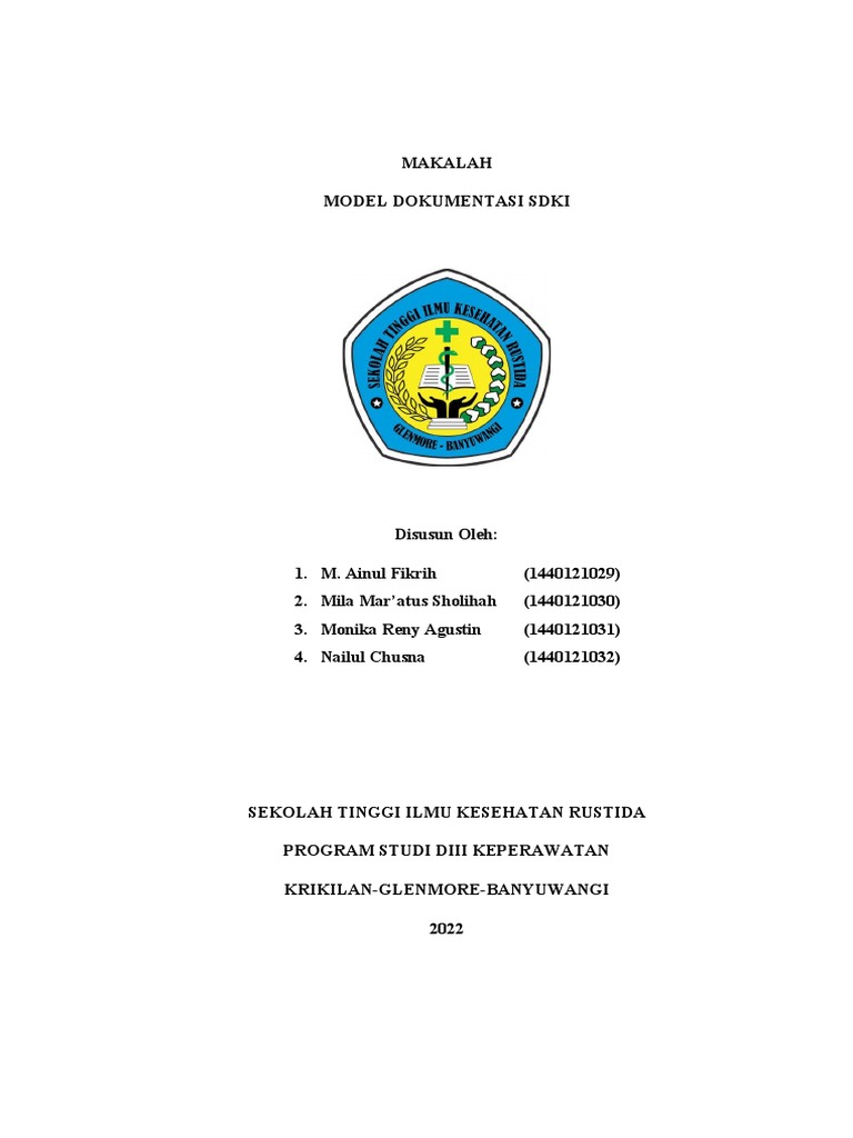 Model Dokumentasi SDKI Keperawatan | PDF | Pengembangan Diri ...