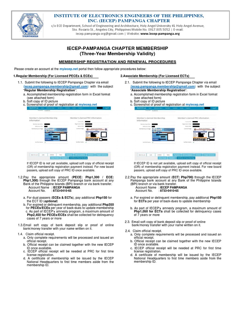 IECEP Pampanga Membership Guide | PDF | Banking | Financial Services