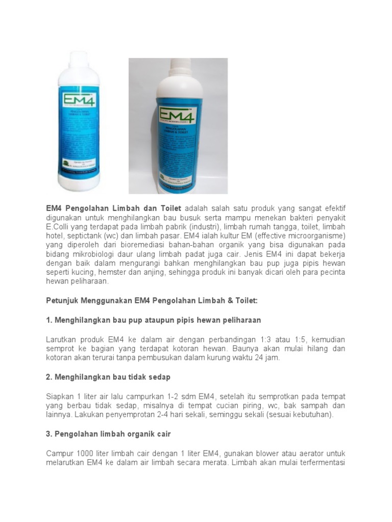 EM4 For Toilet | PDF