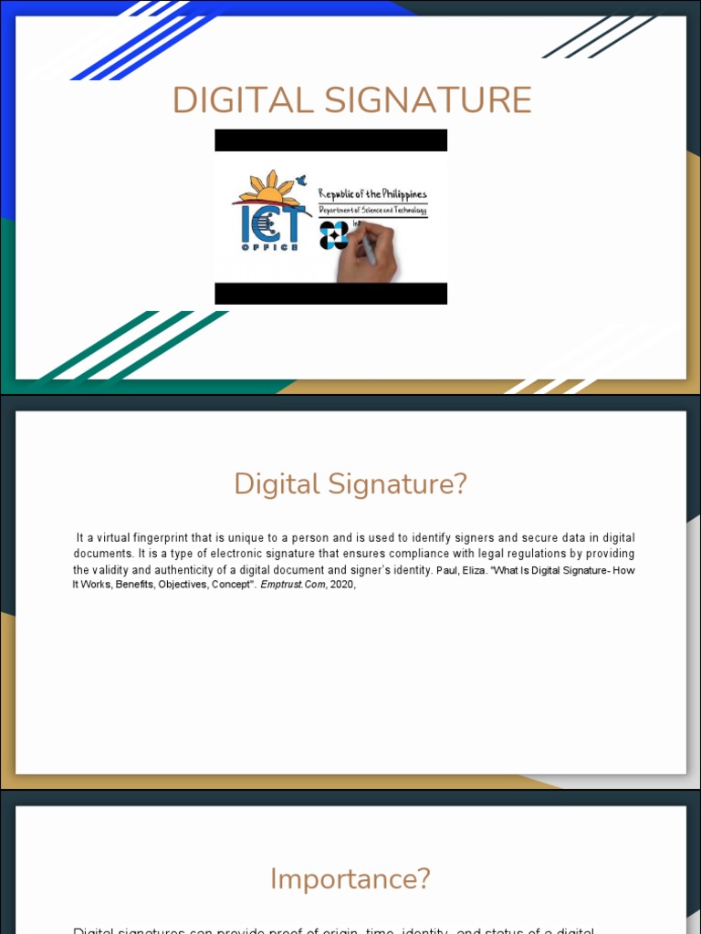 DIGITAL-SIGNATURE Presentation | PDF | Public Key Certificate | Public Key Cryptography