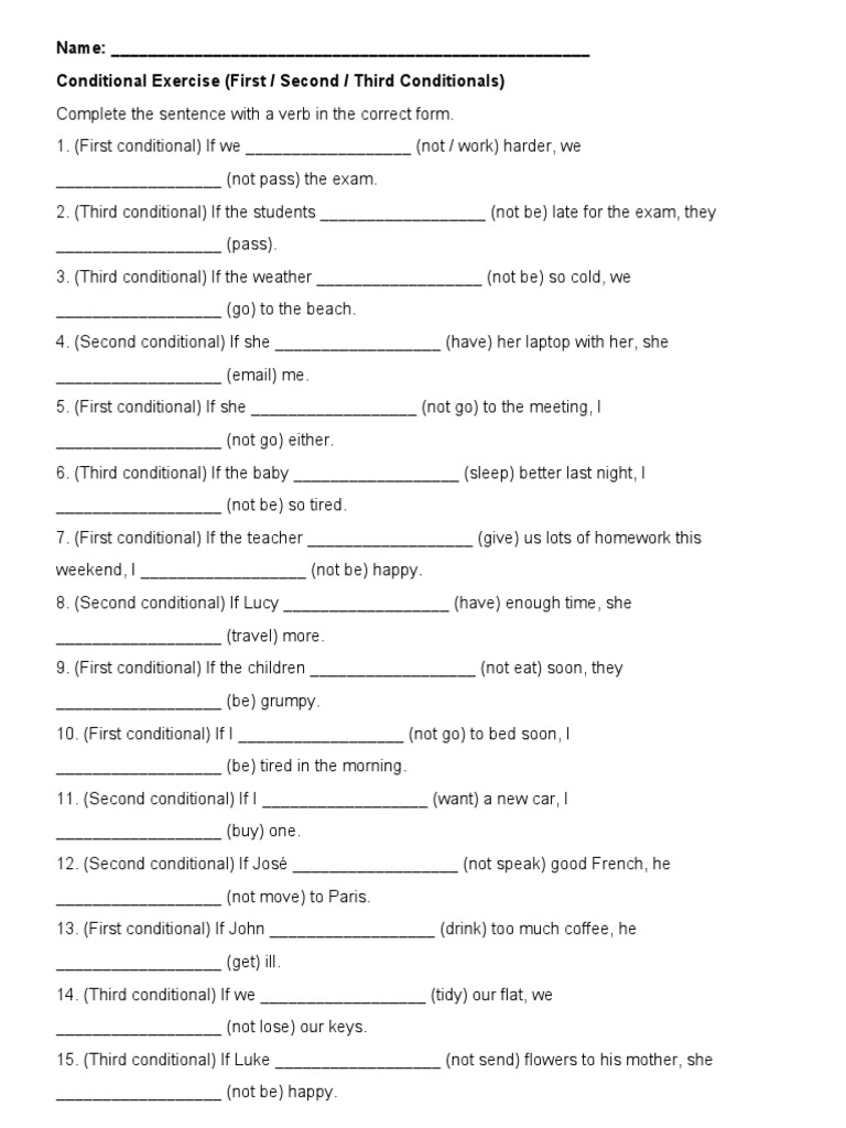 Conditionals Quiz For Grade 11 | PDF
