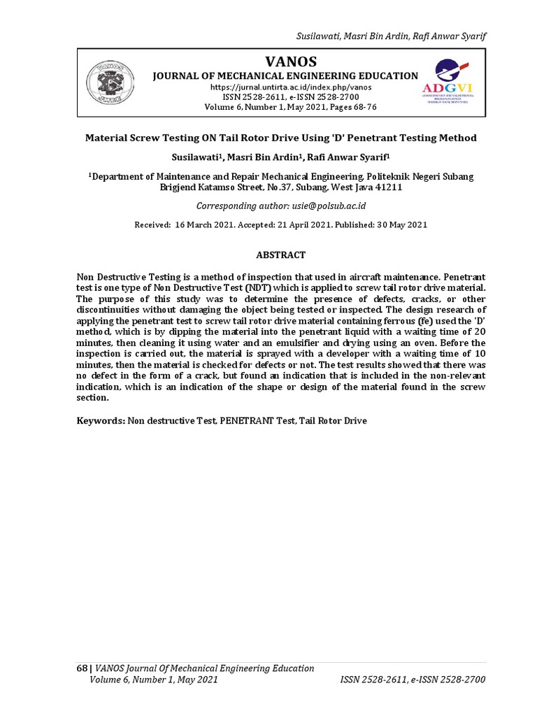 Penetrant Test | PDF | Nondestructive Testing | Emulsion