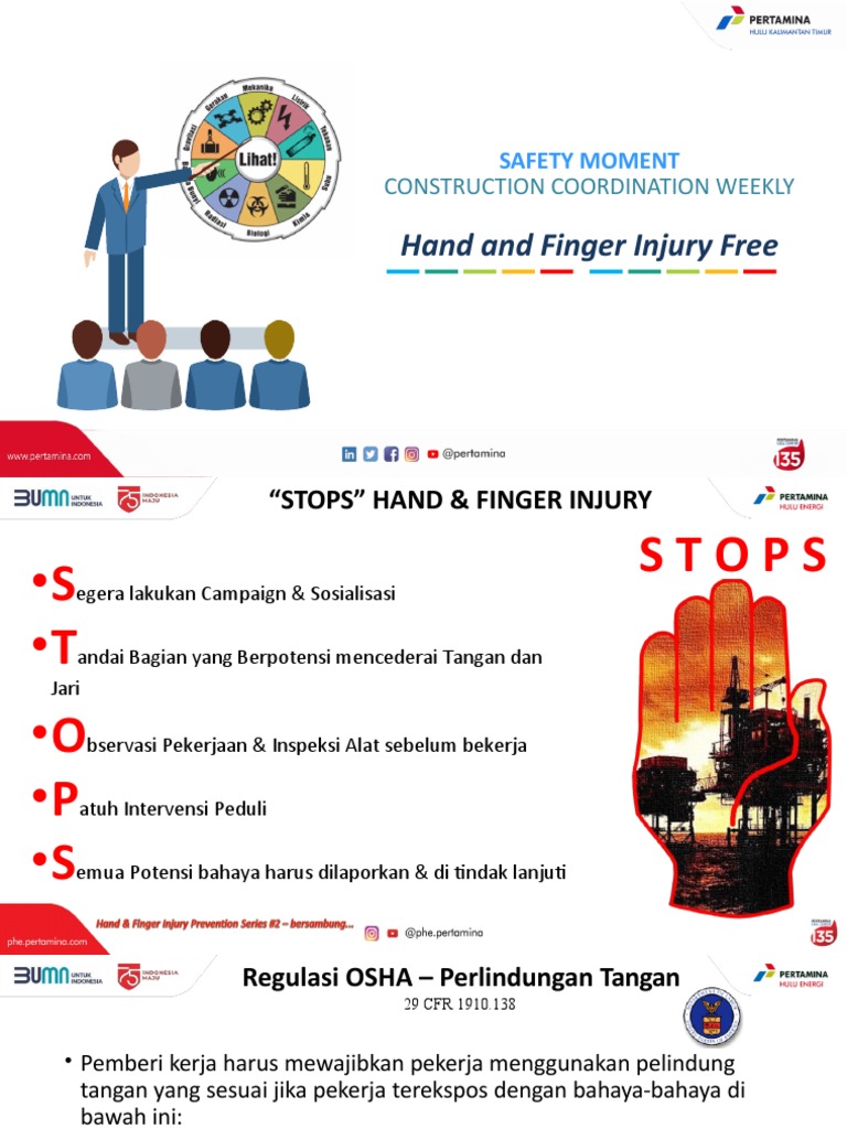 Safety Moment - Hand & Finger Injury Campaign | PDF