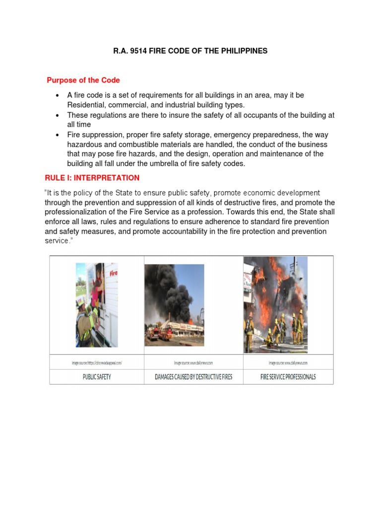 R.A. 9514 Fire Code of The Philippines | PDF | Fire Safety | Fires