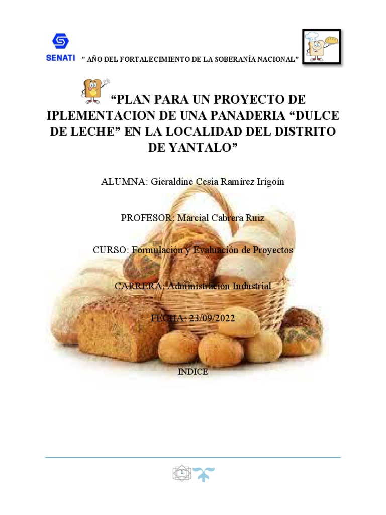 Proyecto Panaderia | PDF | Trigo | Panes