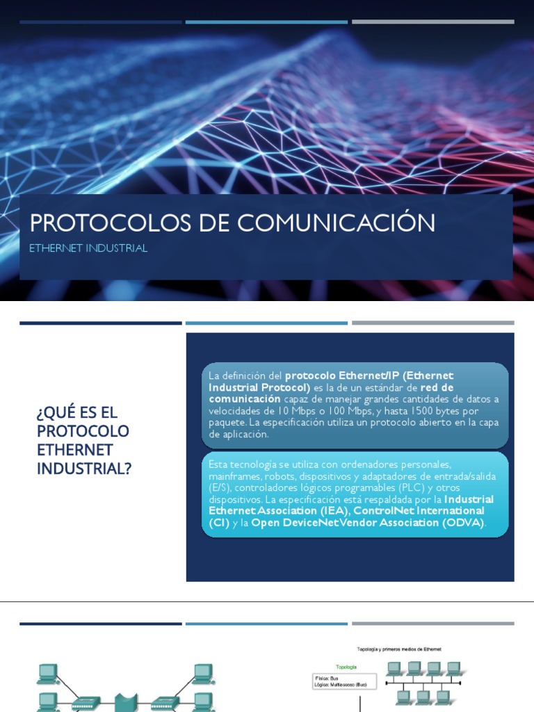 Protocolos De Comunicación Ethernet Pdf Red De Computadoras